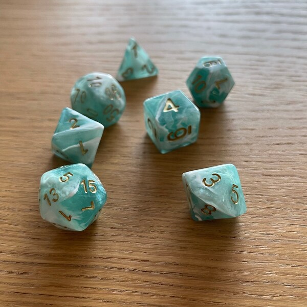 Seastone Dice Set (made to Order) - Etsy