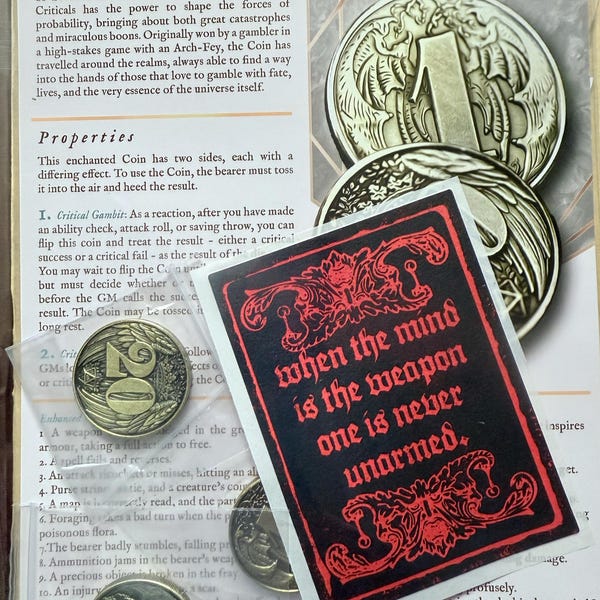 Coin of Vitality - Dnd / RPG 5e DM Roleplay Coin for Tabletop / LARP - Etsy