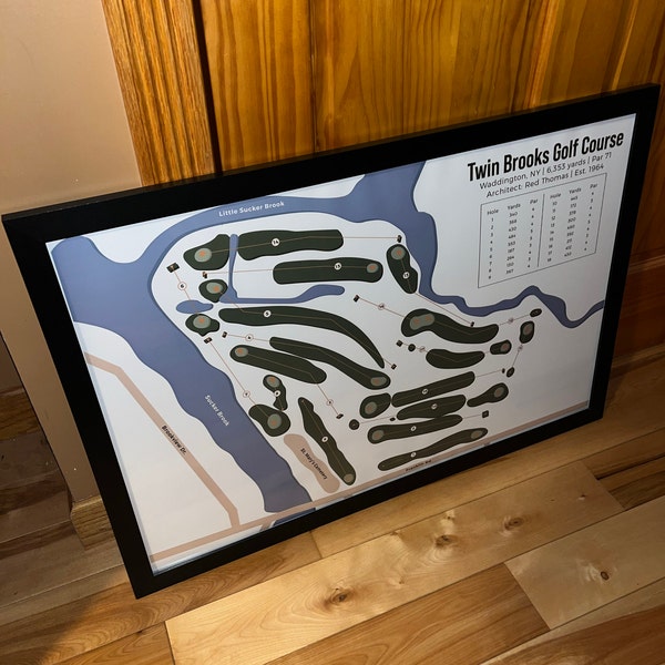Golf Course Map, Personalized Gifts, Wall Decors, Course Prints, Golf ...