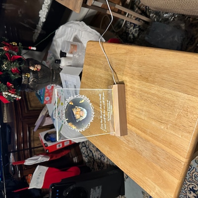 Custom Personalized Photo Picture LED Wood Stand Night Light Lamp in ...