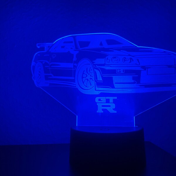 Nissan Skyline R34 GTR JDM Car Lamp Night Light LED Touch Light Home ...