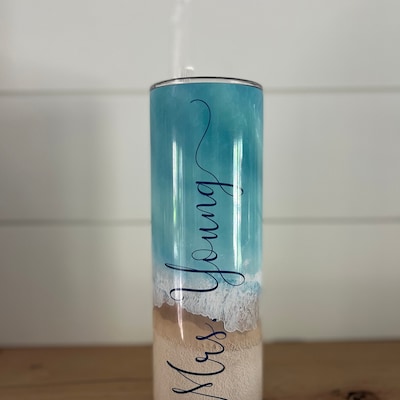 Personalized Beach Tumbler, Personalized Beach Drinkware, Spring Break ...