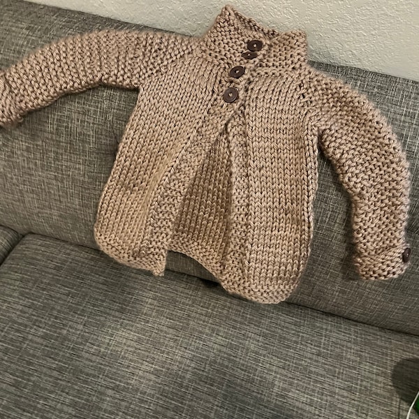 KNITTING Pattern-the Brink Sweater (2, 3/4, 5/6, 7/8, 9/10, 11/12, S, M ...