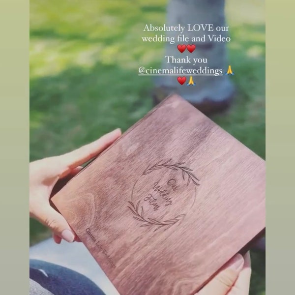 Wooden Photo Box 4x6(15x10) Wedding Box With USB 3.0 | Personalized Box ...