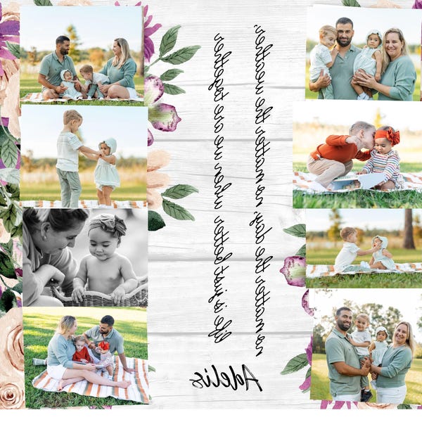 Floral Photo Tumbler, Png Sublimation Photo Collage 20oz Skinny Tumbler ...