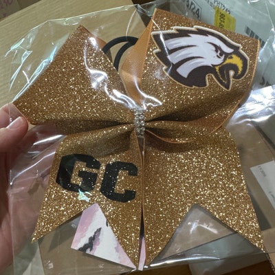 Custom College Cheer Bows Designed in Your Team Colors. Writing on ...