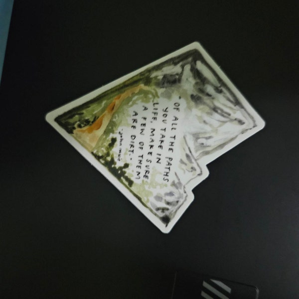 John Muir Dirt Paths Sticker/decal (3.5inx3.5in) Outdoor Safe, Weather ...