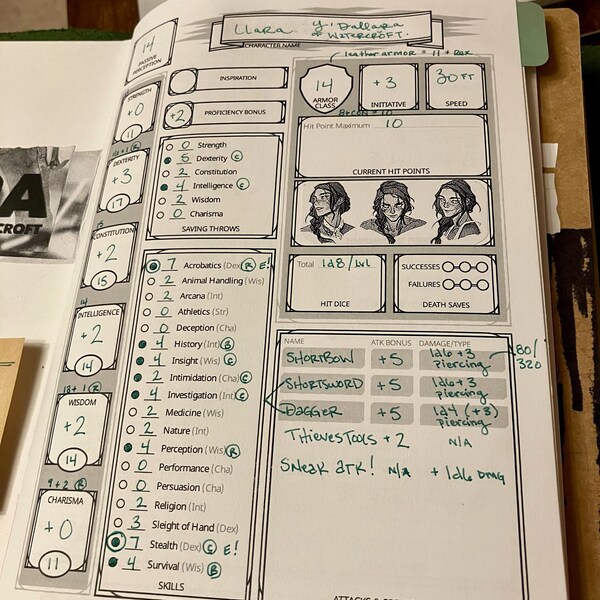 RPG Character Journal 5th Edition (bundle of 6) - Etsy