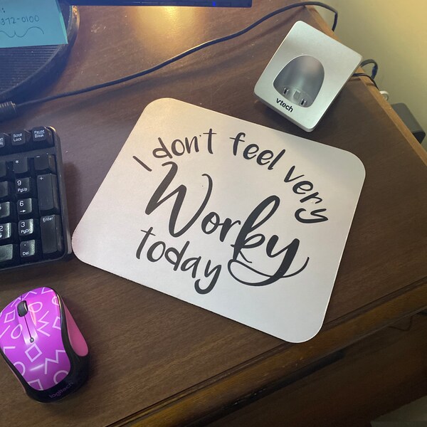 Funny Cute Crafting Computer Desk Mouse Pad. Non-slip Office Hobby ...