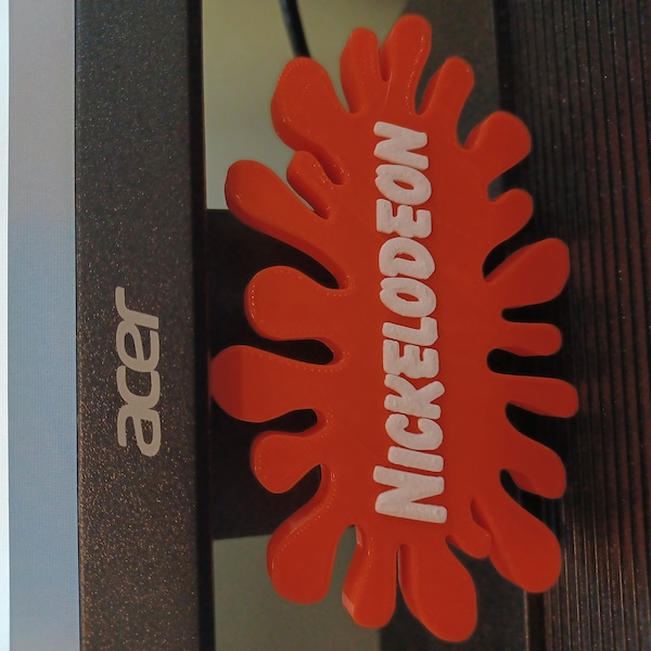 Nickelodeon TV Sign Vintage Splat Decoration 3x5in (decor, Game Room ...