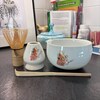 Hand-painted Lotus Ceramic Matcha Bowl With Spout Bamboo Whisk and ...