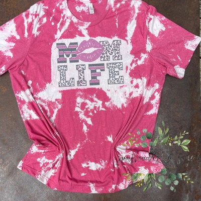 Mom Life Pink Lips Kiss Me Kissing Lips Cheetah Leopard Stripe Print ...