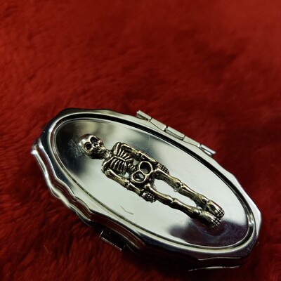 Skeleton Pill Box Goth Witchy - Etsy