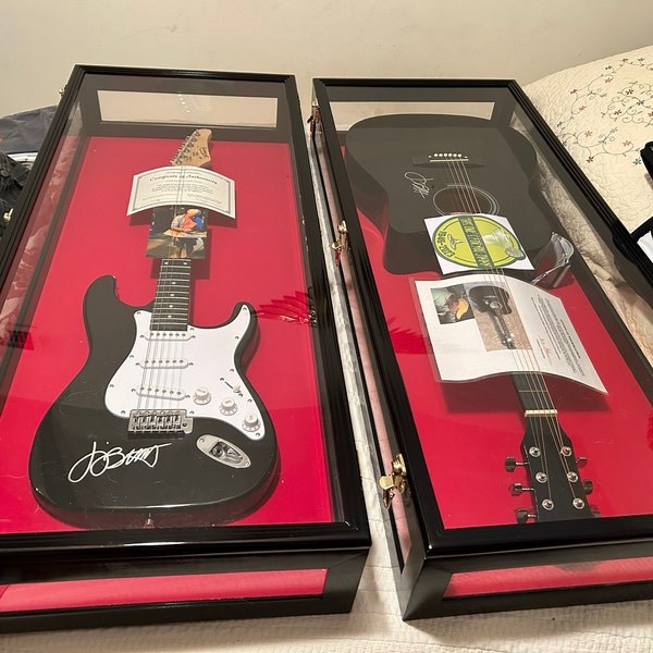 Clear Viewing Guitar Display Case Cabinet Wall Rack for Fender Bass ...