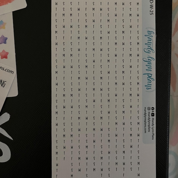 Appointment Script Stickers Removable White Matte or Clear Matte Stickers Hobonichi Cousin ...