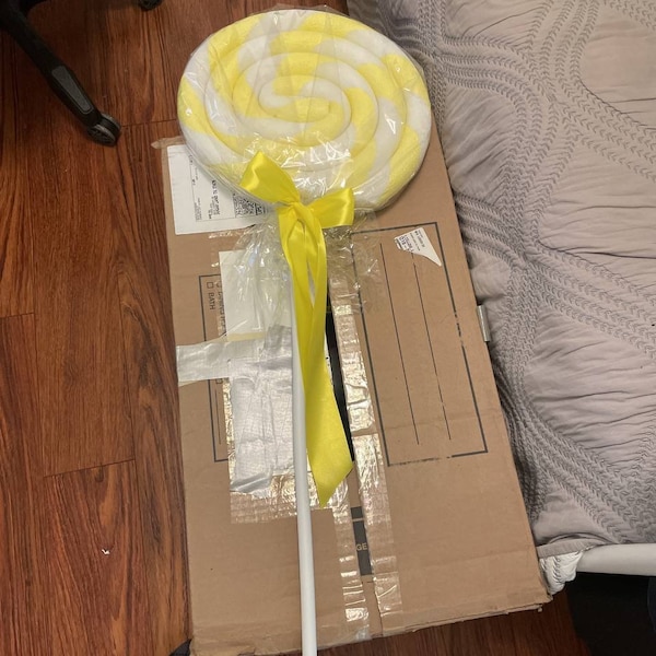 Giant Fake Lollipop - Candy Land Prop - Cotton Candy / Giant Lollipop ...