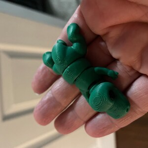 Baby Turtle Keychain 3d Printed Articulated Fidget Friend Flexi Animal ...