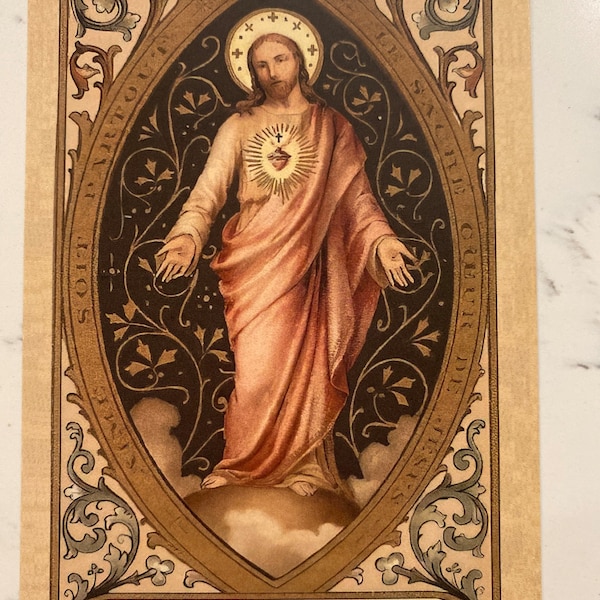 The Sacred Heart of Jesus Postcard / Holy Card – Pack of 3, 10, or 100 ...