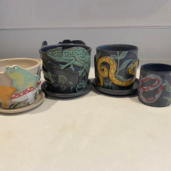 Custom Crow Ceramic Planter-handmade Ceramic Planter-bird Planter ...