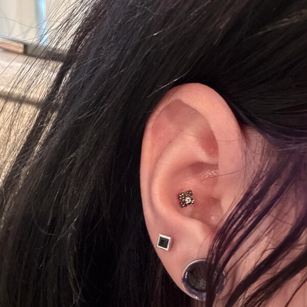 16g Teardrop Medusa Ring Lippy Loop Labret Surgical Steel Lip Ring ...