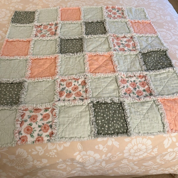 WHITE FLANNEL 6", 7" or 8" Rag Quilt Fabric Squares, 36, 42 or 48 ...