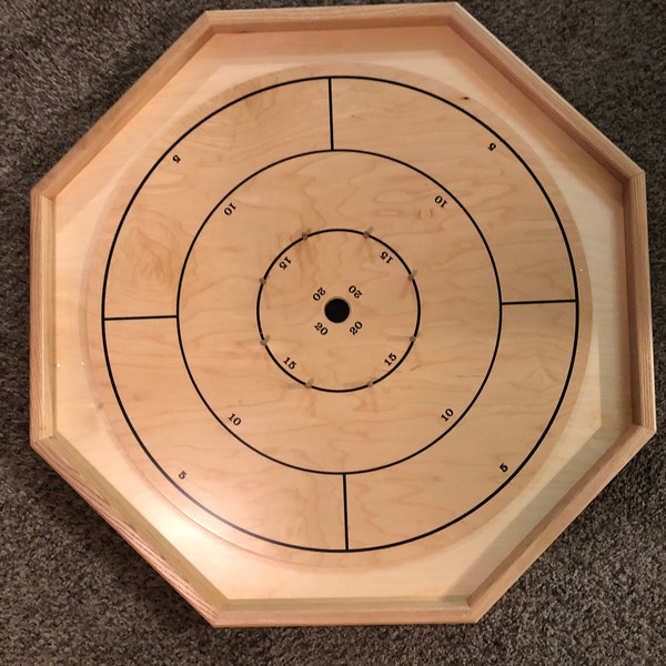The Gold Standard Crokinole Board - Traditional Octagon Game Set - 23-5 ...