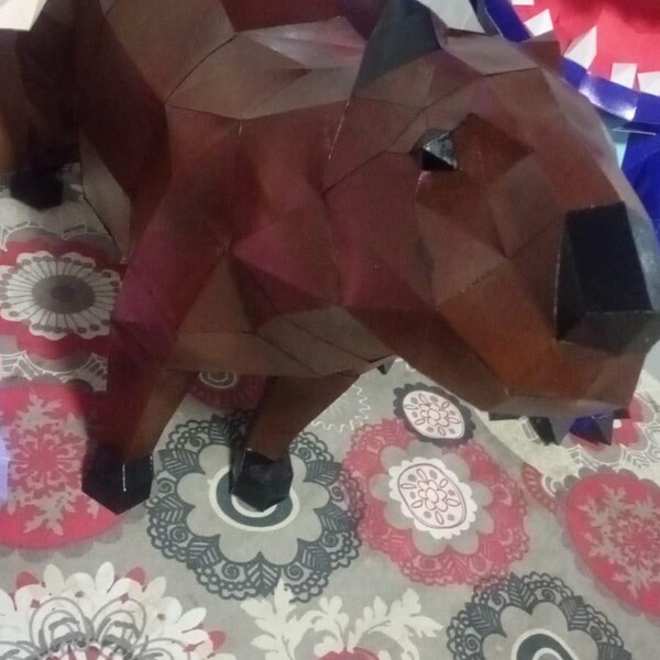 Papercraft Capybara PDF, SVG Template for Cricut Project - DIY Capybara ...