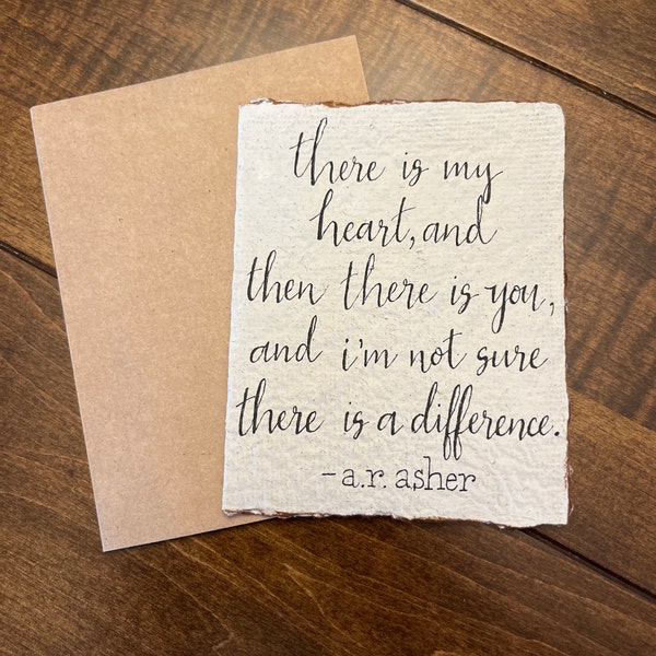 Handwritten Greeting Card Made With Vintage-inspired Handmade Paper - Etsy