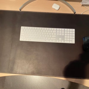 Thick Leather Desk Mat Extra Large Gray Desk Blotter Genuine - Etsy