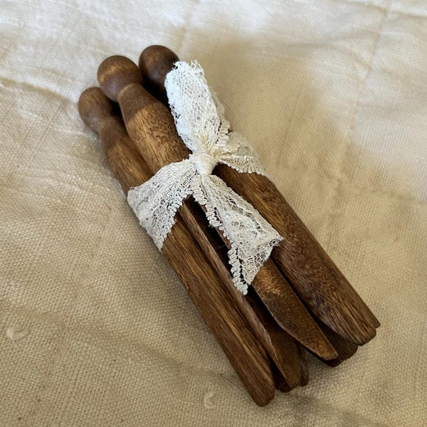 Wood Pedestal Risers, Small Plant Risers, Walnut Stained Risers , Black Wood Riser, Candle ...