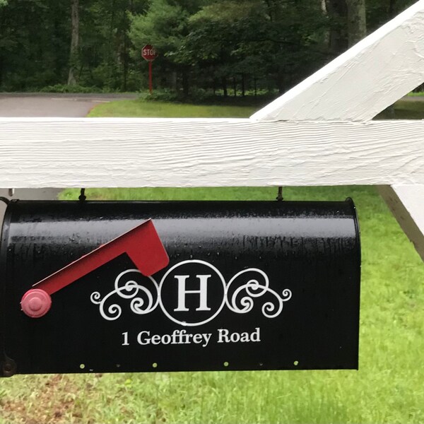 Personalized Mailbox Decal: Monogram Address Vinyl Decals - Etsy