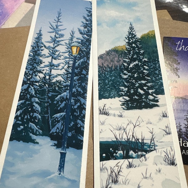 Abstract Forest Landscape Watercolor Bookmark | Original Hand-painted ...