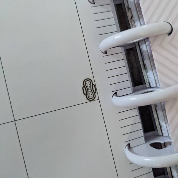 L304 Sanitary Pad Sticker, Period Sticker, Menstrual Period Icon, Clear ...