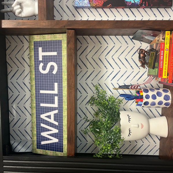 Wall Street Subway Tile Sign: NYC Wall Art Decor - Officially Licensed ...