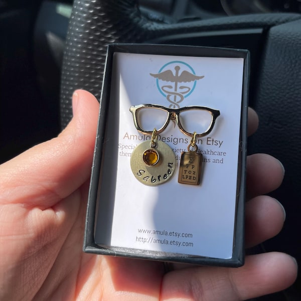 Gold Tone Optometrist Pin - Ophthalmologist Gift - Eyeglasses Pin - Eye ...
