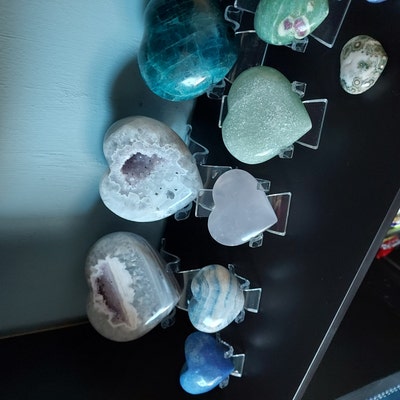 Crystal Heart Display Stands one - Etsy