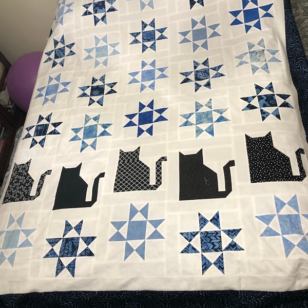 Scaredy Cat Quilt Pattern PDF With Bonus GHOST Pattern - Etsy