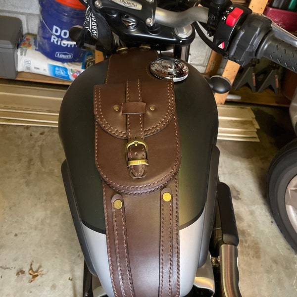 Triumph Tank Bag Strap real Leather for T100/t120/street Twin/sc ...