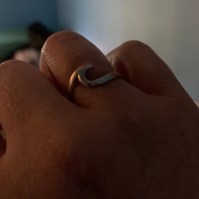 Unique Wave Ring Sterling Silver, Womens Oceans Wave Ring, Trendy Ocean Sea Wave Ring Silver ...