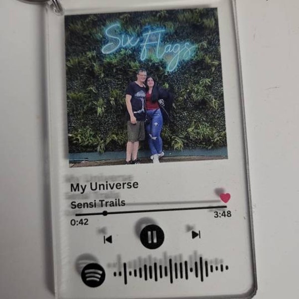 Personalized Song Keychain | Custom Photo Music Keychain | Personalized ...