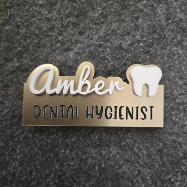 Cute Dental Name Tag, Personalized Dental Assistant Gift for Her ...