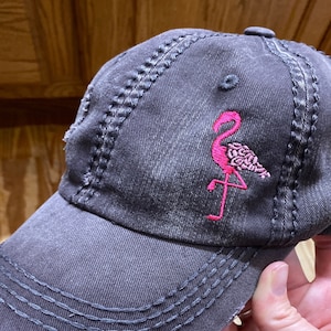 Women's Flamingo Hat, Embroidered Flamingo Baseball Cap, Cute Gift for ...