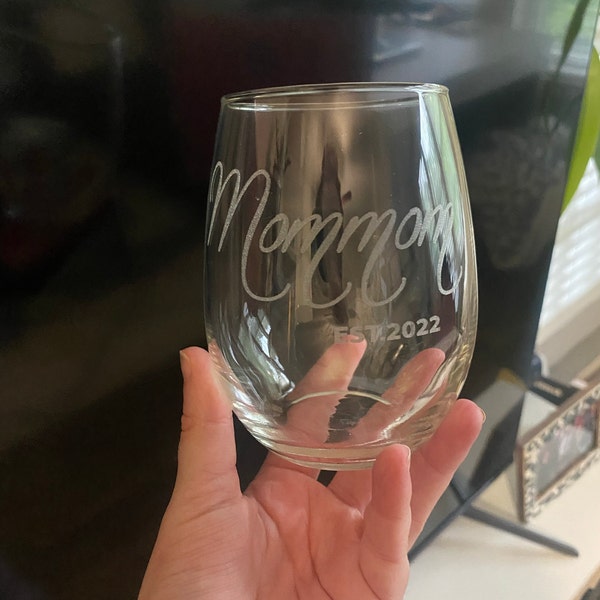 Custom Stemless Wine Glasses, Personalized Wine Glasses, Bridesmaid ...