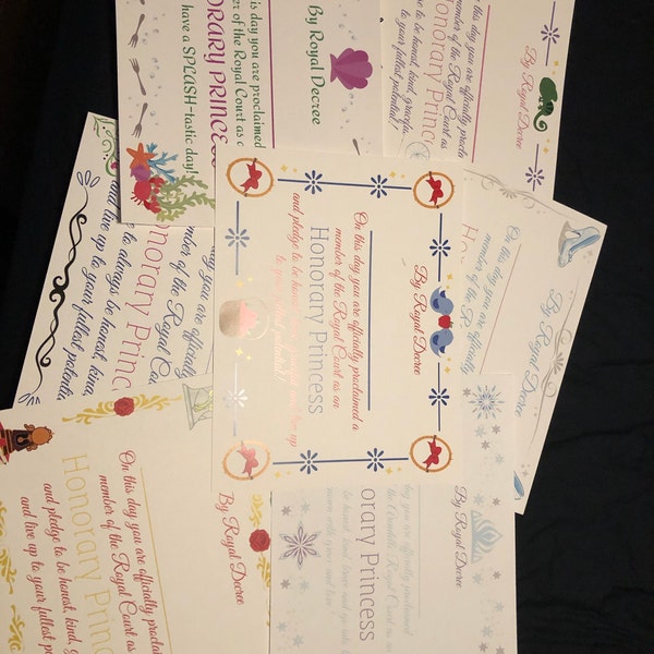 Cinderella Inspired Certificate | Princess Certificate | Instant ...