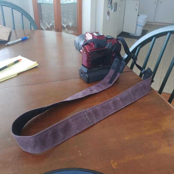 Cheetah Print Camera Strap, Waxed Canvas Camera Strap, DSLR Camera ...