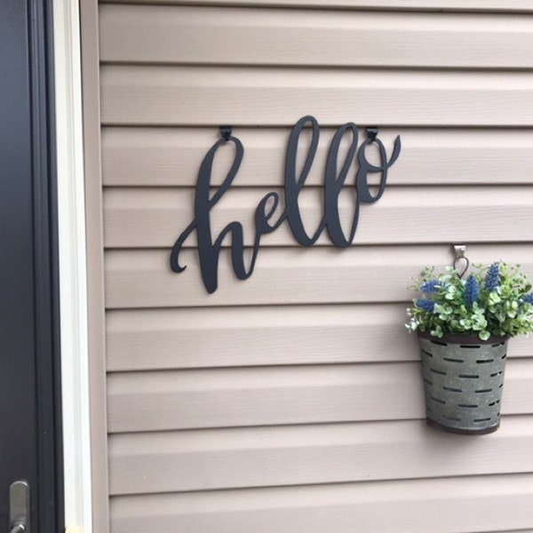 Hello Sign #1, Metal, Wall Art*metal Wall Decor - Etsy