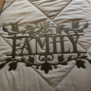 Metal Family Sign Metal Family Wall Decor Family Wall Art Family Wall ...