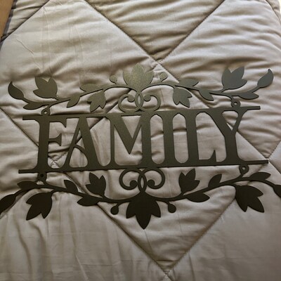 Metal Family Sign Metal Family Wall Decor Family Wall Art Family Wall ...