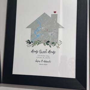 New Home Gift, Housewarming Gift for Couple, New House Map, First Home ...