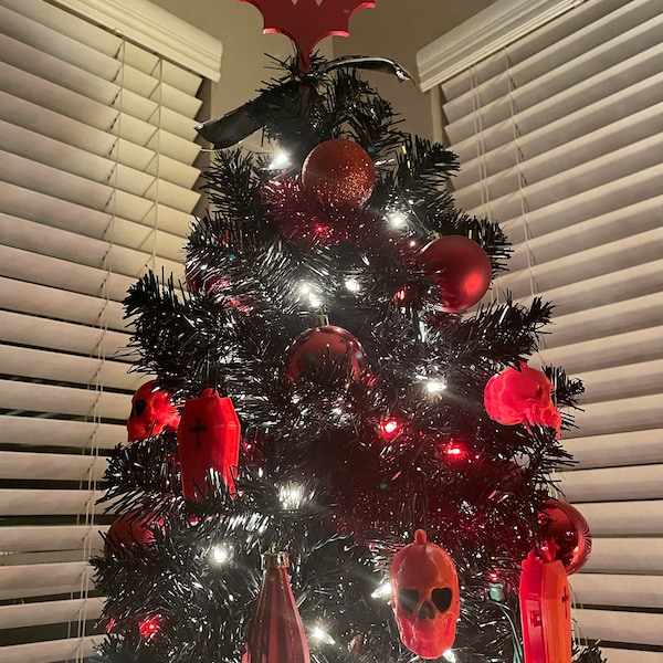 Bat Gothic Christmas Tree Topper, Spooky Tree Toppee , Goth Decor ...